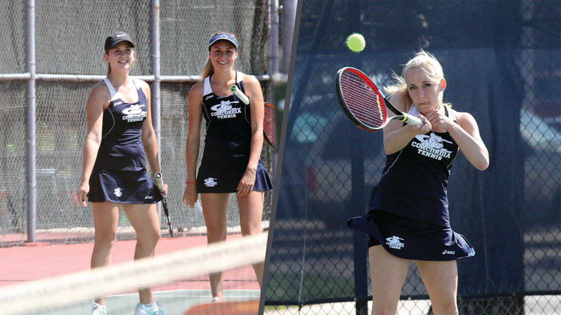 Women's tennis lands three on conference honorable mention team ...