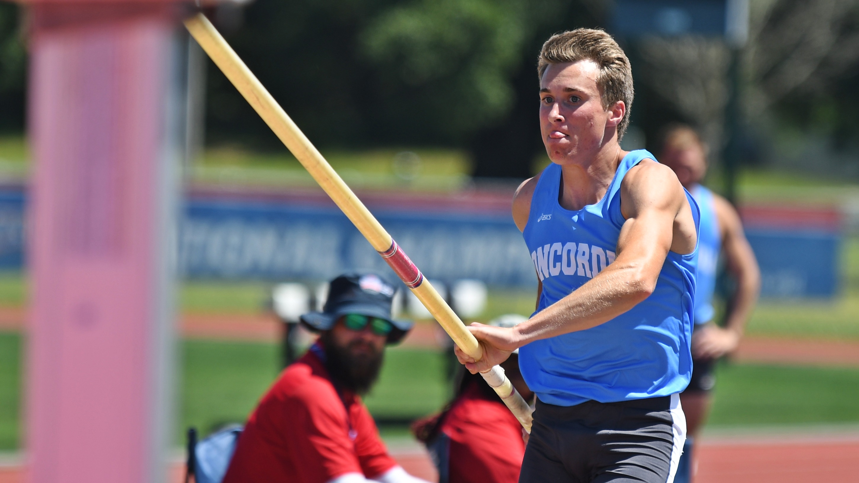 Puelz, Zohner sweep pole vault titles; Bulldogs lead team scoring after ...