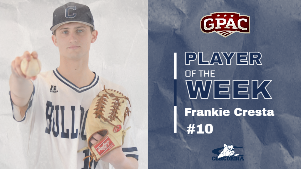 Cresta honored as GPAC Pitcher of the Week :: Baseball :: Concordia ...