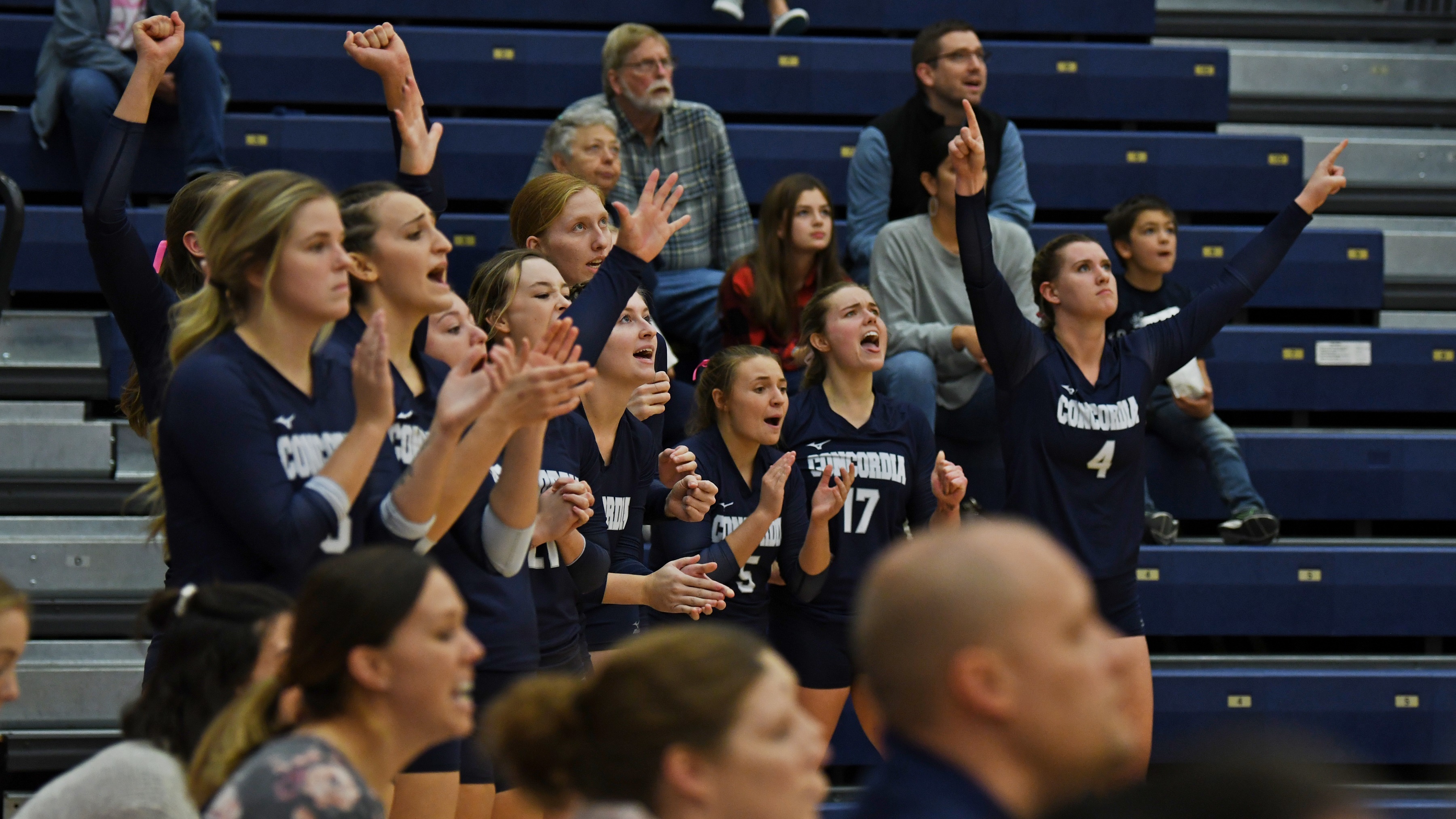 Opfer, Dawgs get over five-set hump, knock off No. 15 DWU :: Volleyball :: Concordia University ...